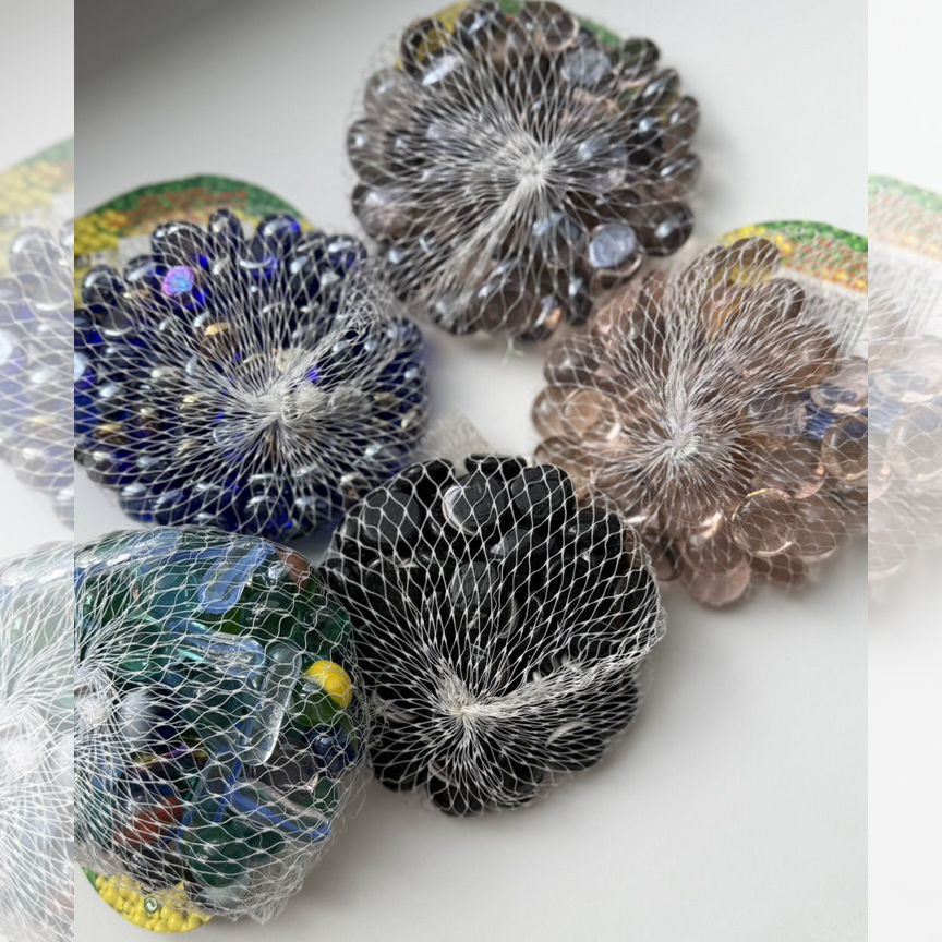 Стеклянные камушки для аквариума