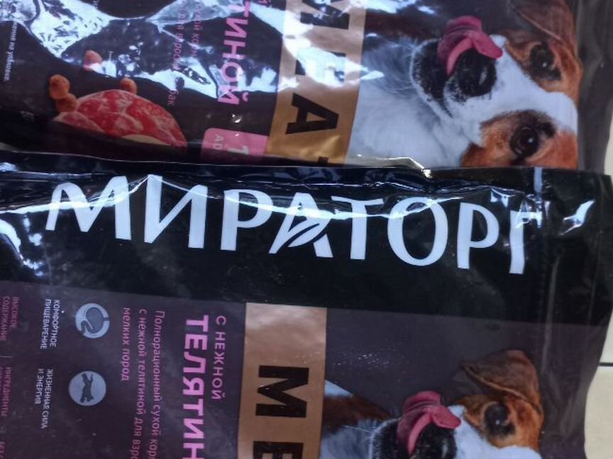 Сухой и влажный корм Мираторг для собак