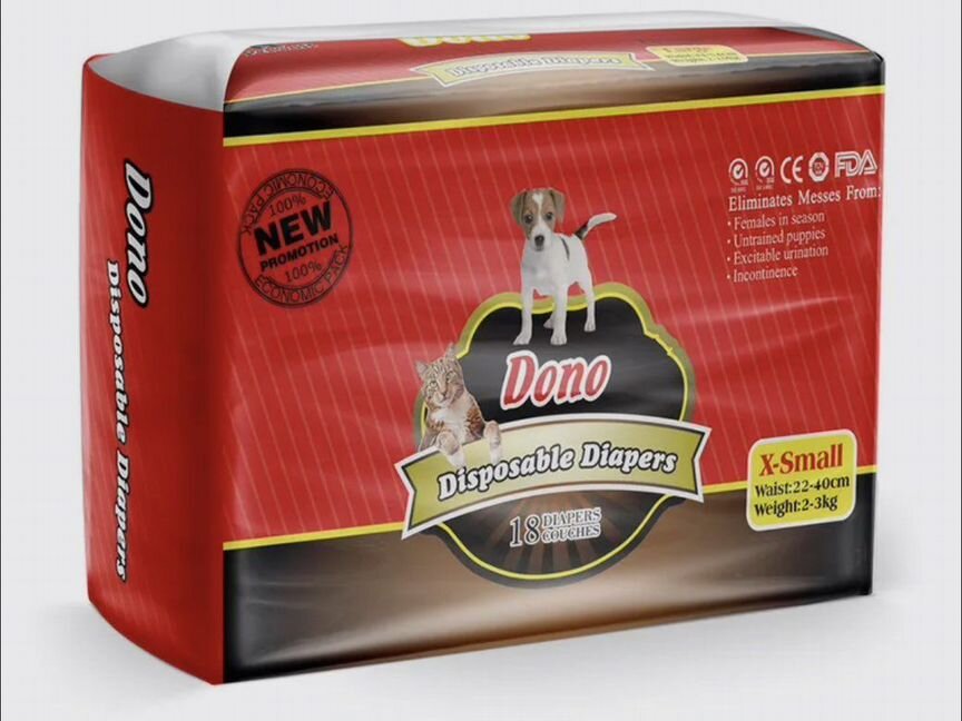 Подгузники для собак dono PET рXS 18 шт и р S