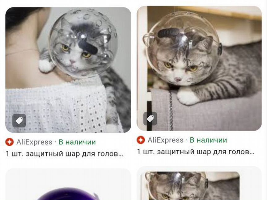 Шар на голову кошке/не крупной собаке (намордник)