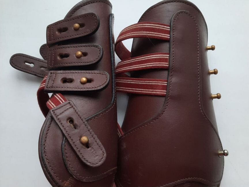 Ногавки для лошади кожаные перед