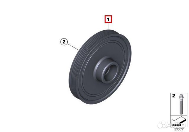 Шкив mini 11238477129 купить в Москве по низкой цене BMW 11238477129 ...