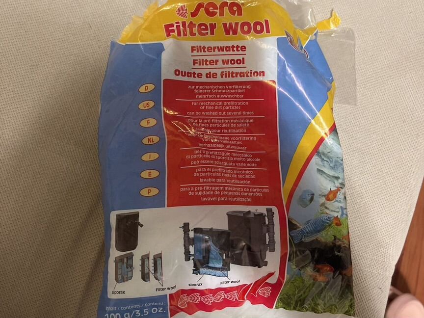 Sera фильтр вата