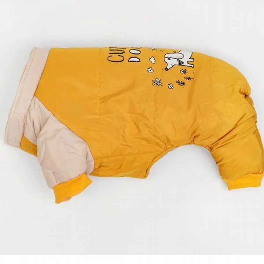 Petmax Комбинезон для собак, M, желтый (мальчик)