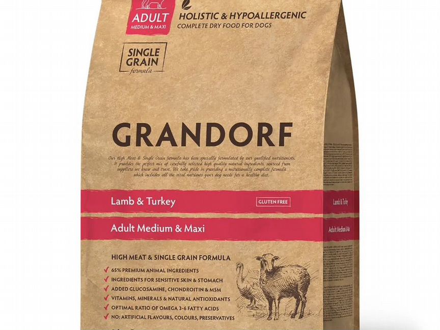 Корм для собак средних/крупных пород Grandorf 3кг