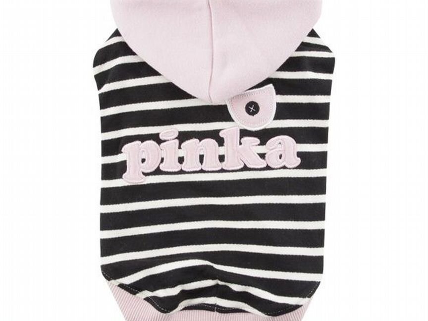 Pinkaholic футболка в полоску с капюшоном и аплика