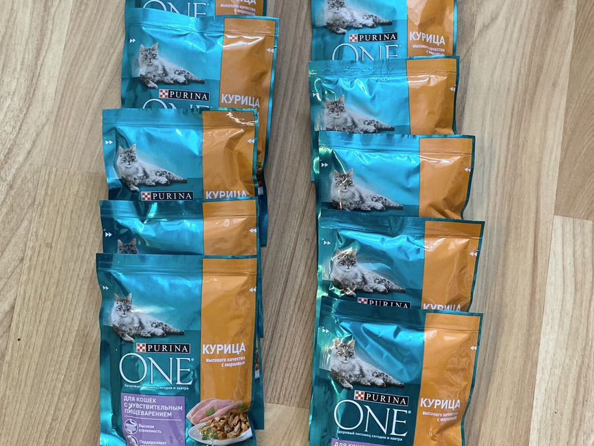 Purina one кошке чувствительное пищеварение