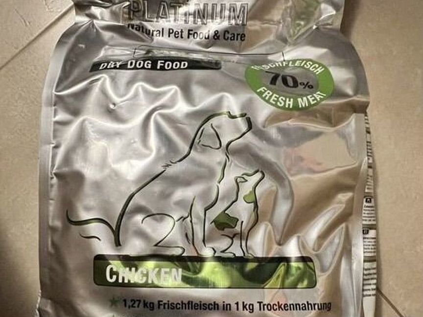 Корм для собак всех пород platinum курица 5кг