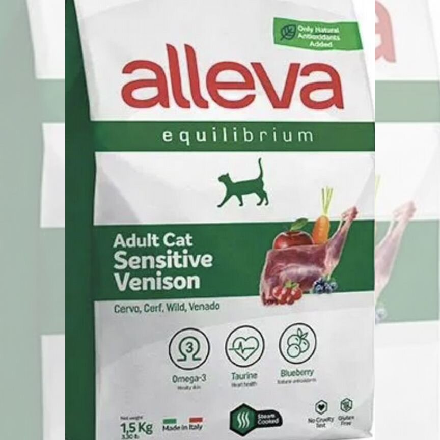 Alleva для кошек Equilibrium Sensitive Venison 6кг
