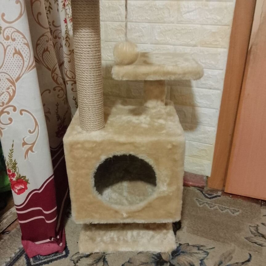 Когтеточка домик для кошки новый
