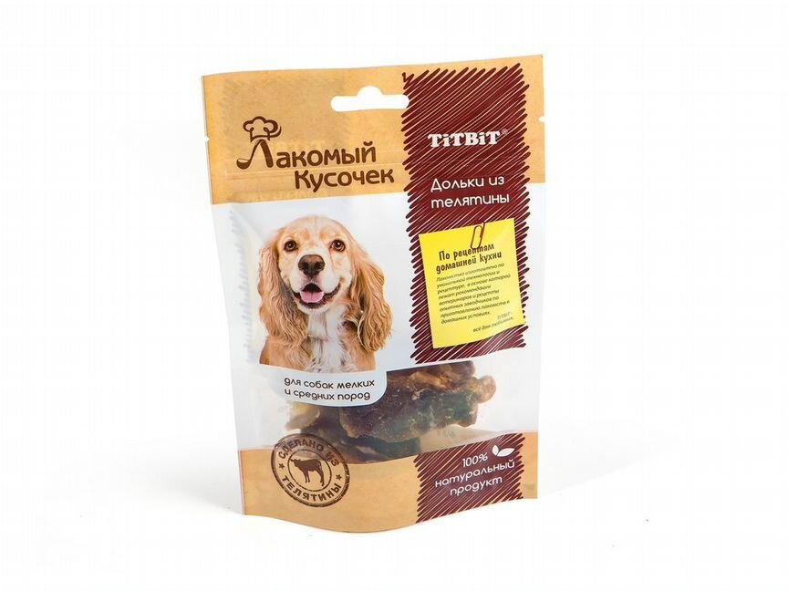Titbit лакомый кусочек Дольки из телятины