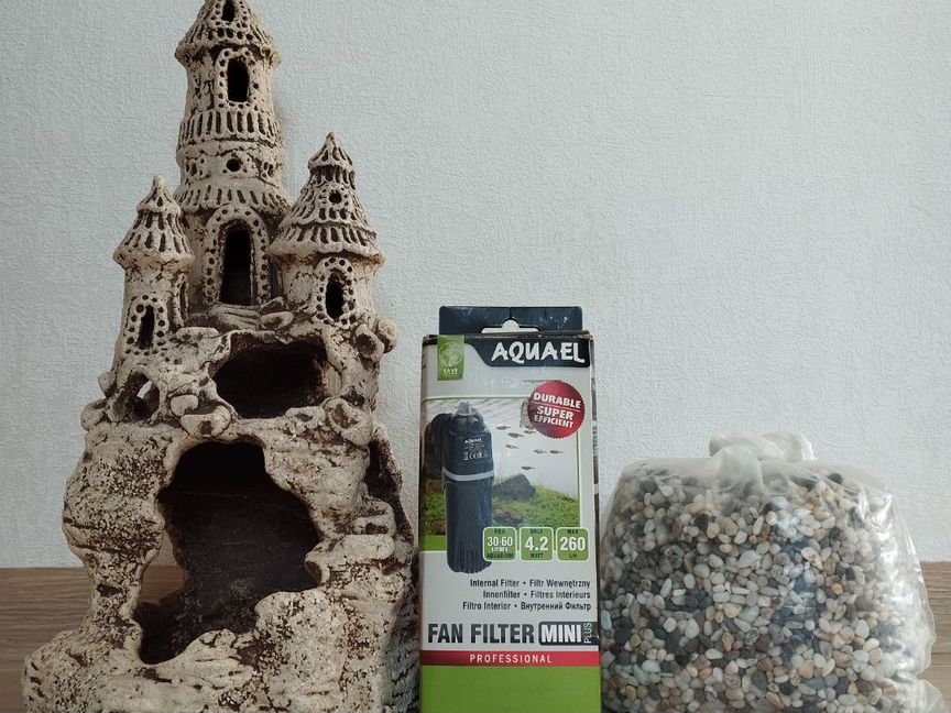 Фильтр для аквариума aquael fan mini, замок, грунт