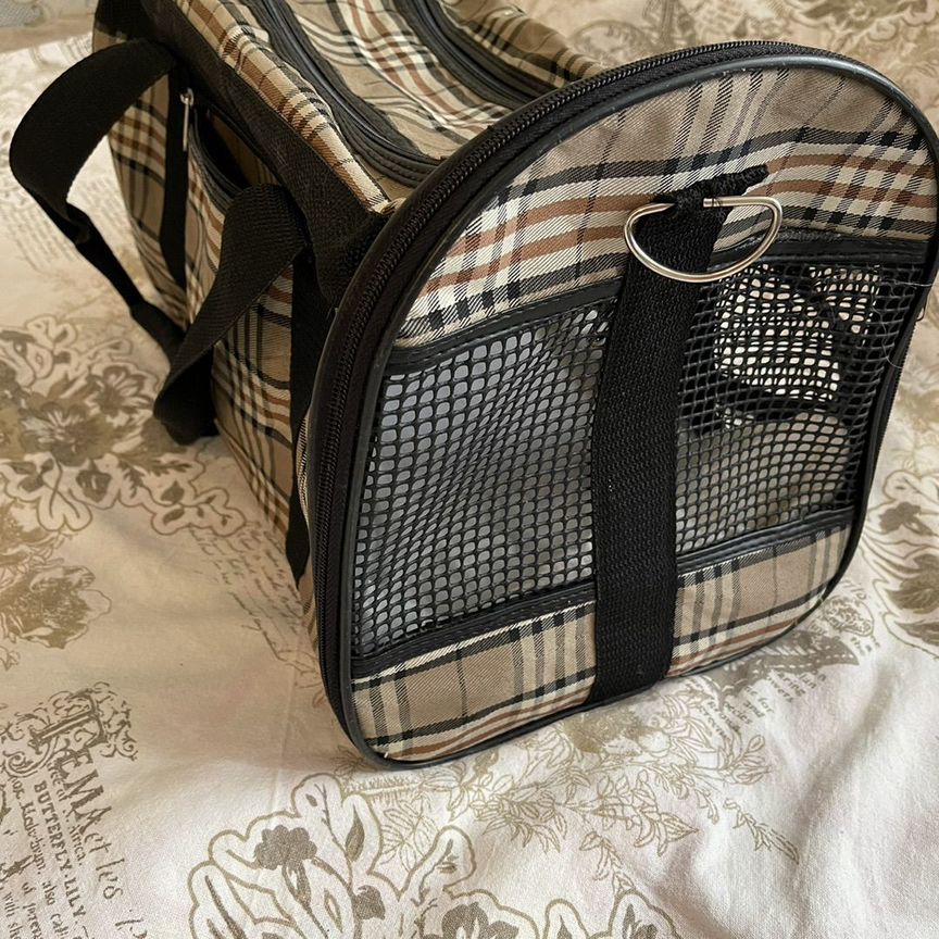 Переноска в стиле Burberry и лежанка