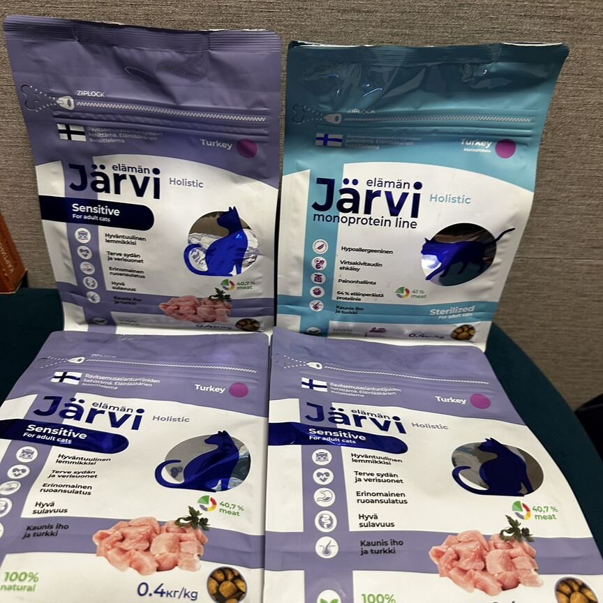 Корм для кошек Jarvi Sensitive и Monoprotein