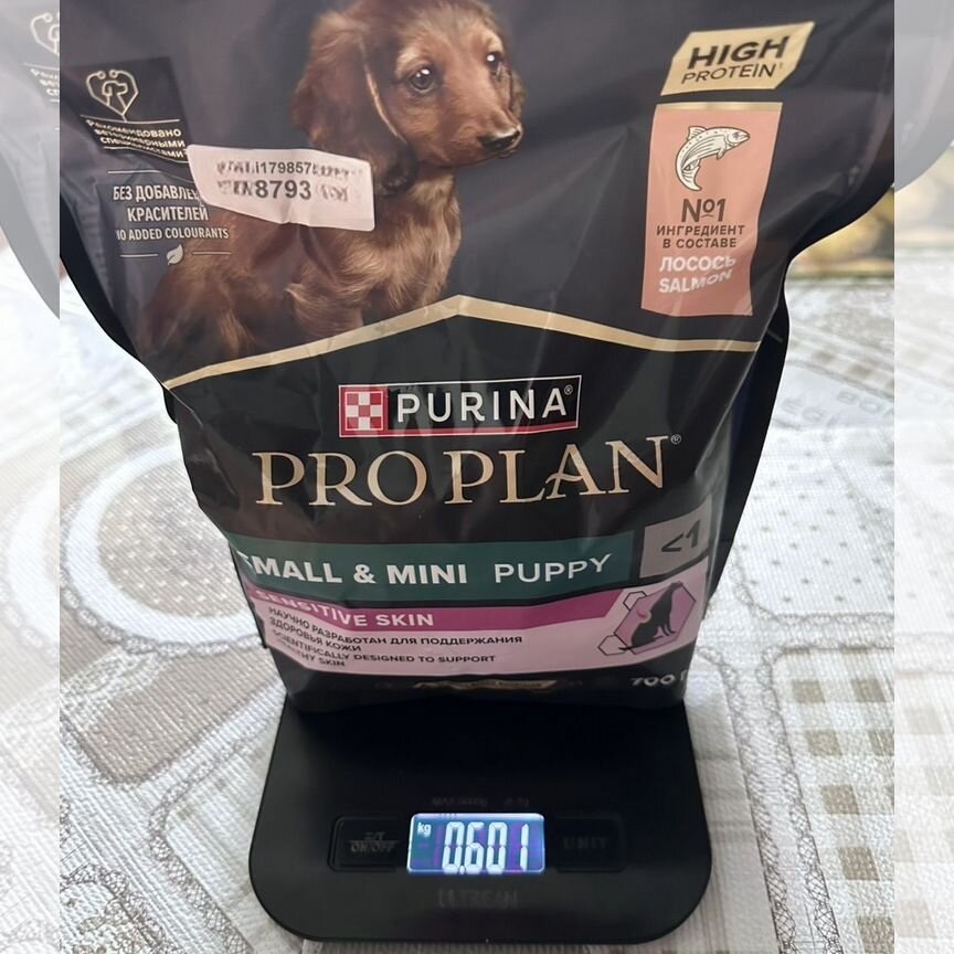 PRO plan корм для щенков мелких пород,лосось,600г