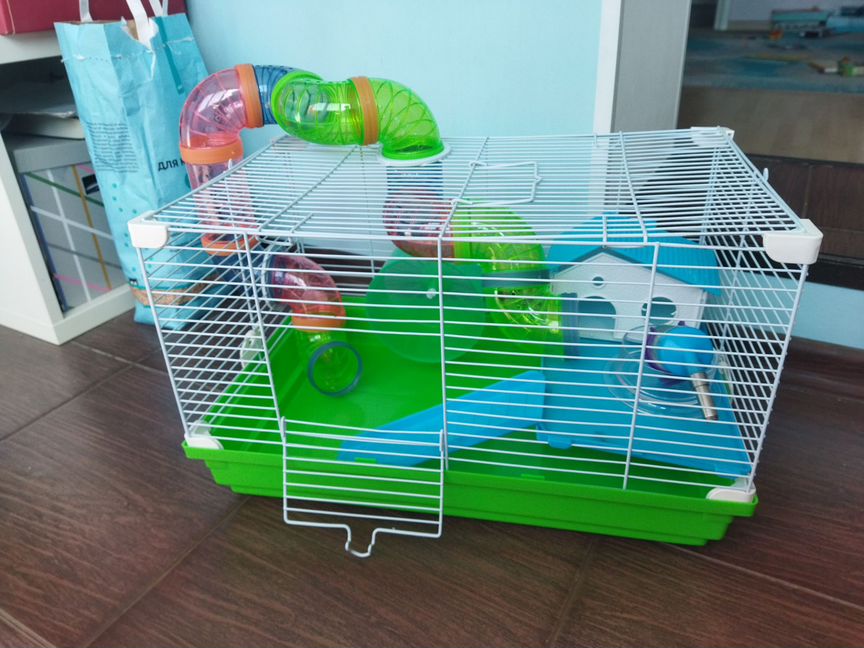 Клетка для хомяка с трубами