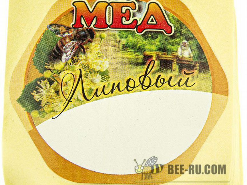 100 шт. Этикетка Мед Липовый