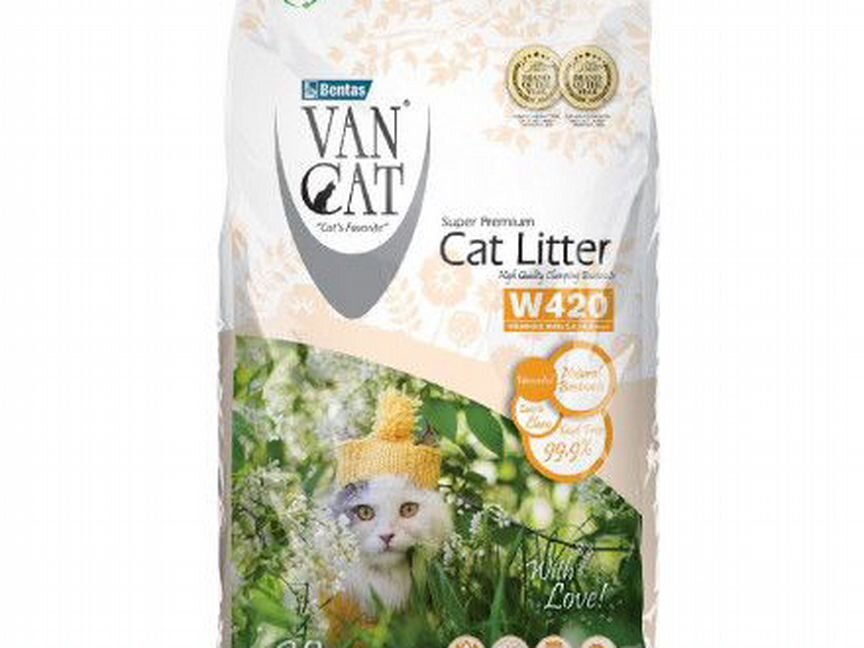 Наполнитель комкующийся Van Cat W420