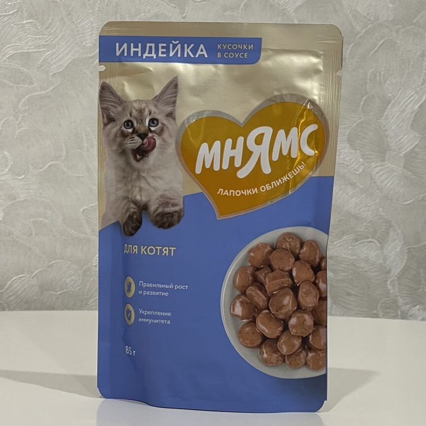 Корм влажный для котят мнямс