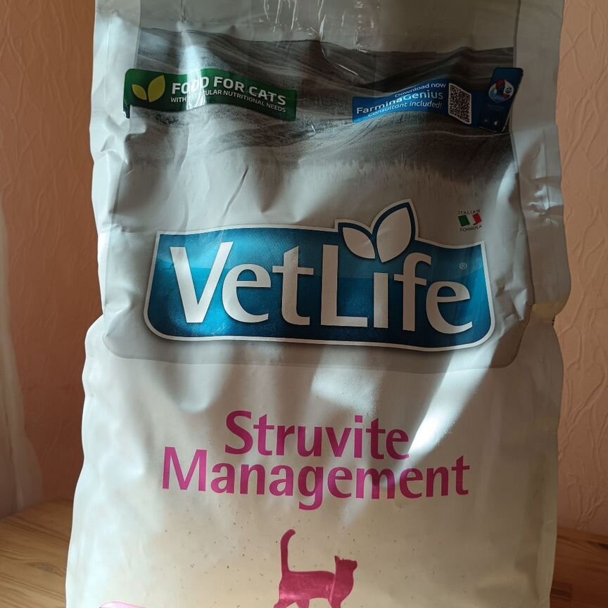 Корм Farmina Vet Life Struvite для котов лечебный