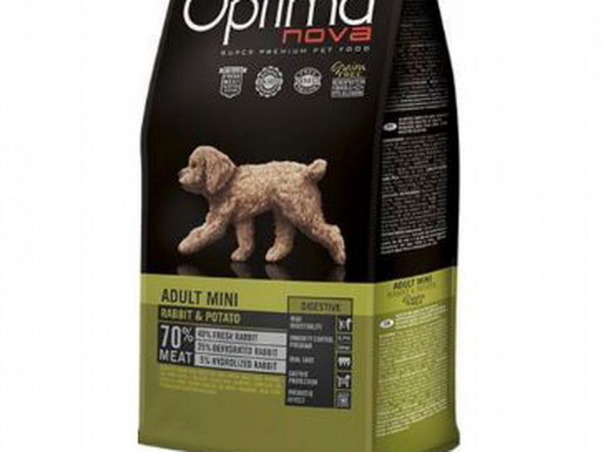 Корм для собак Optima Nova Adult Mini (Кролик и ка