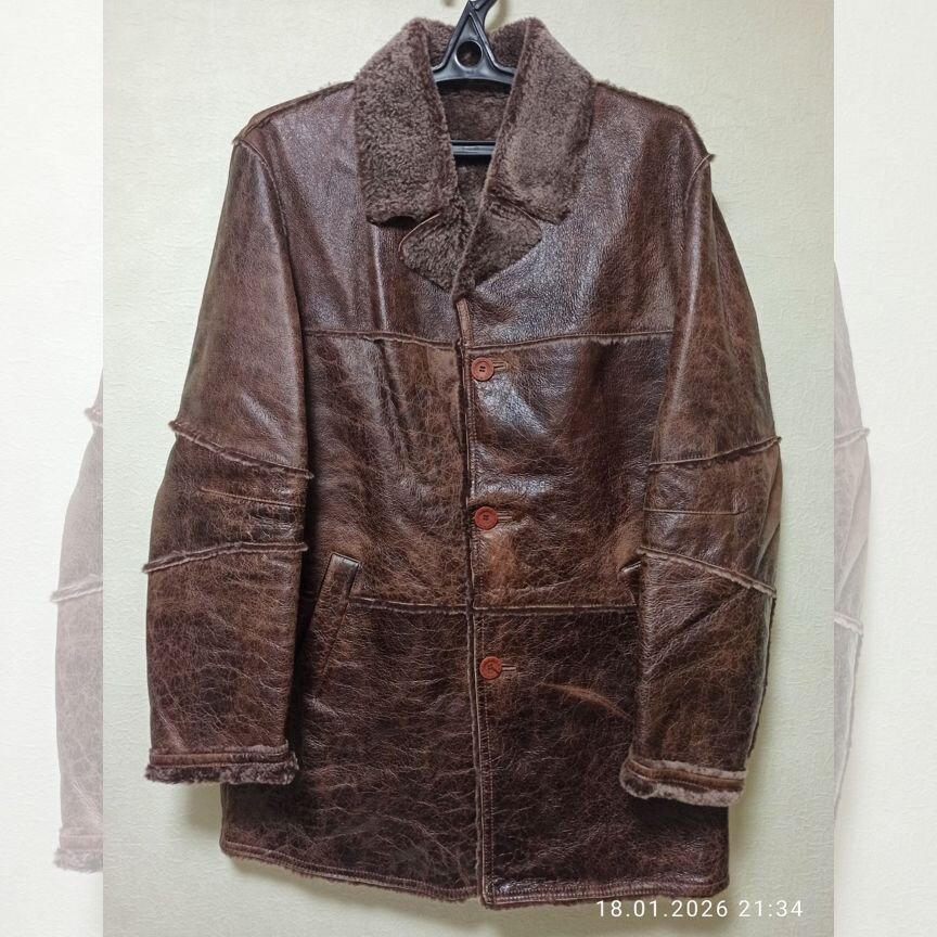 Дубленка натуральная мужская 52 54