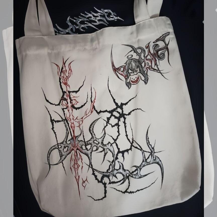 Шопер с ручной росписью