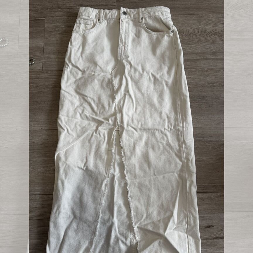 Джинсовая юбка макси