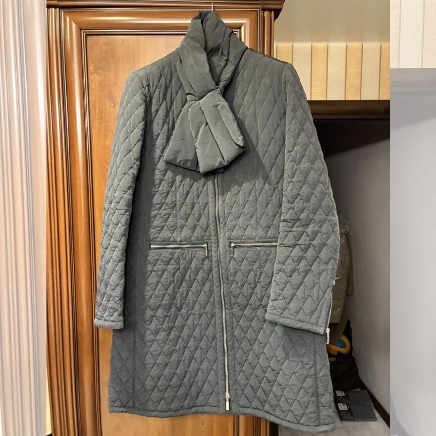 Пальто стеганное женское