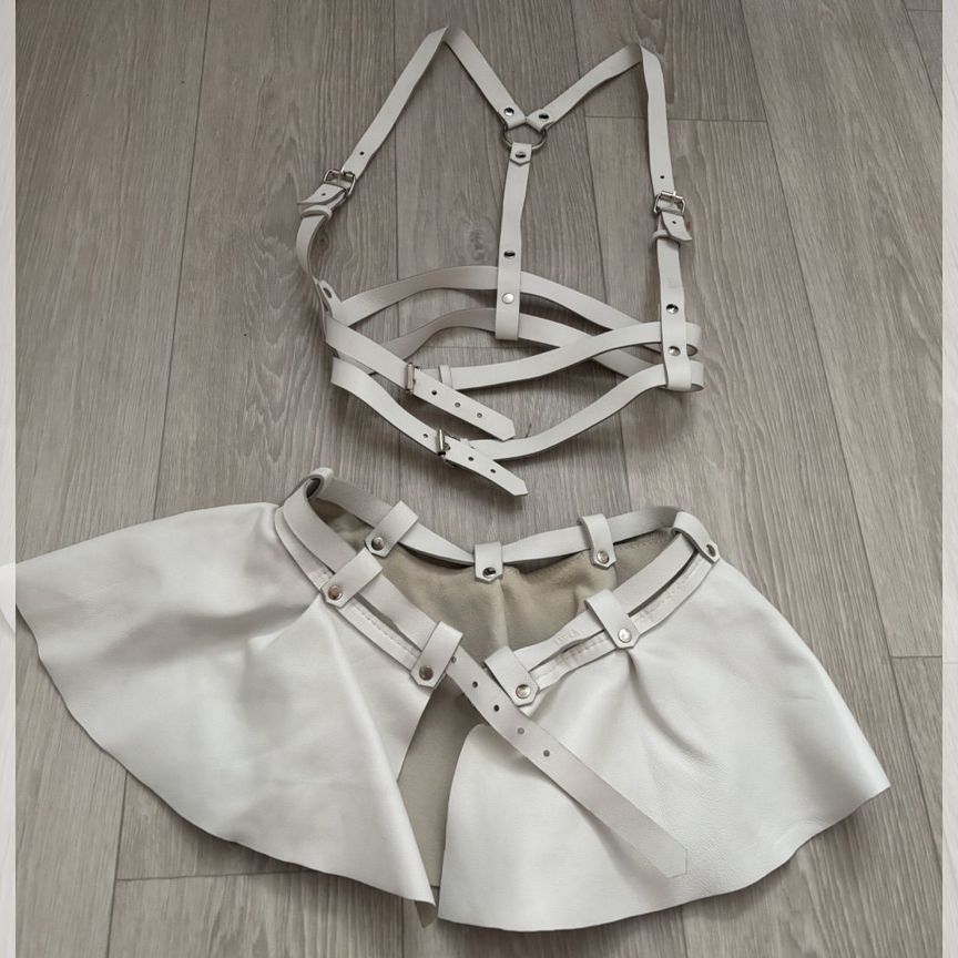 Портупея юбка корона из натуральной кожи