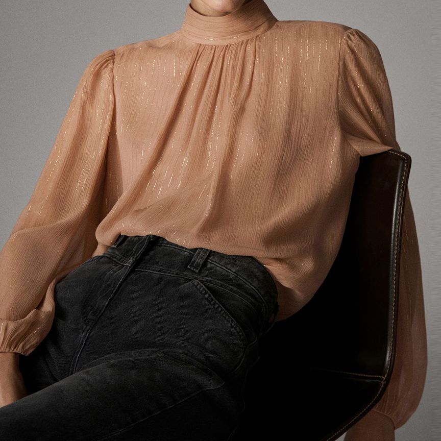 Блузка massimo dutti новая 44 шёлк